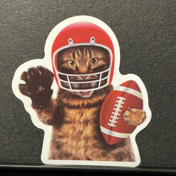 Design | Football Cat Sticker | Poshmark